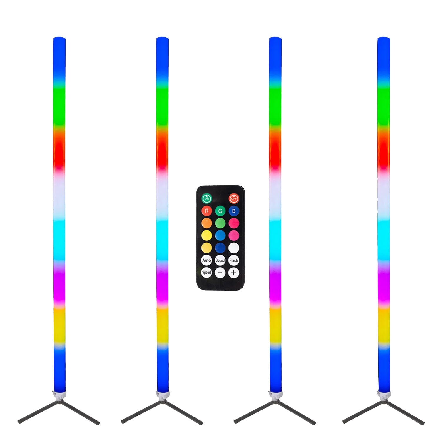 4 x Equinox Pulse Tube XL 1.5m – Colour Changing LED Tubes