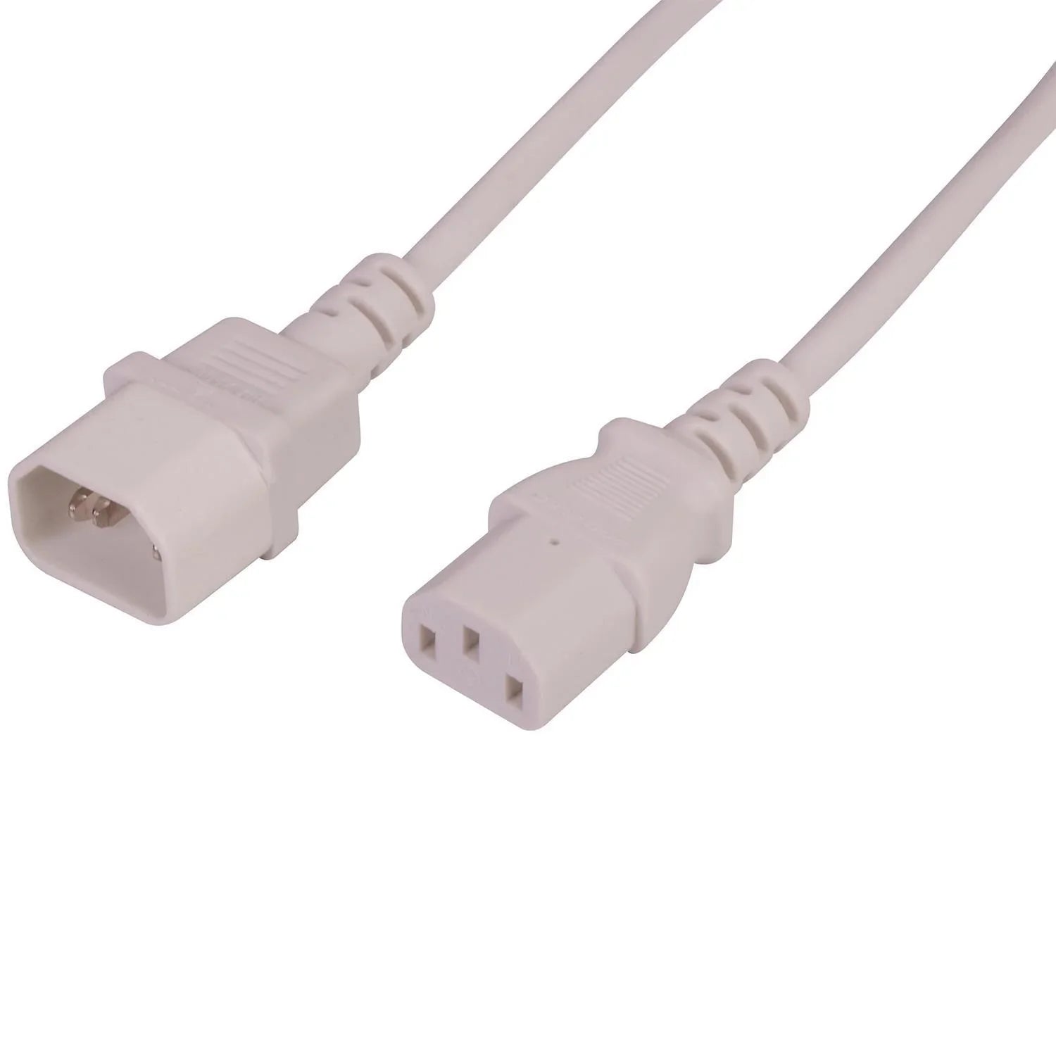 Pro Elec IEC 5m White C14 to IEC C13 IEC Extension Lead 10A